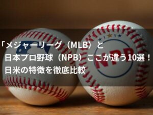 「メジャーリーグ（MLB）と日本プロ野球（NPB）ここが違う10選！」日米の特徴を徹底比較